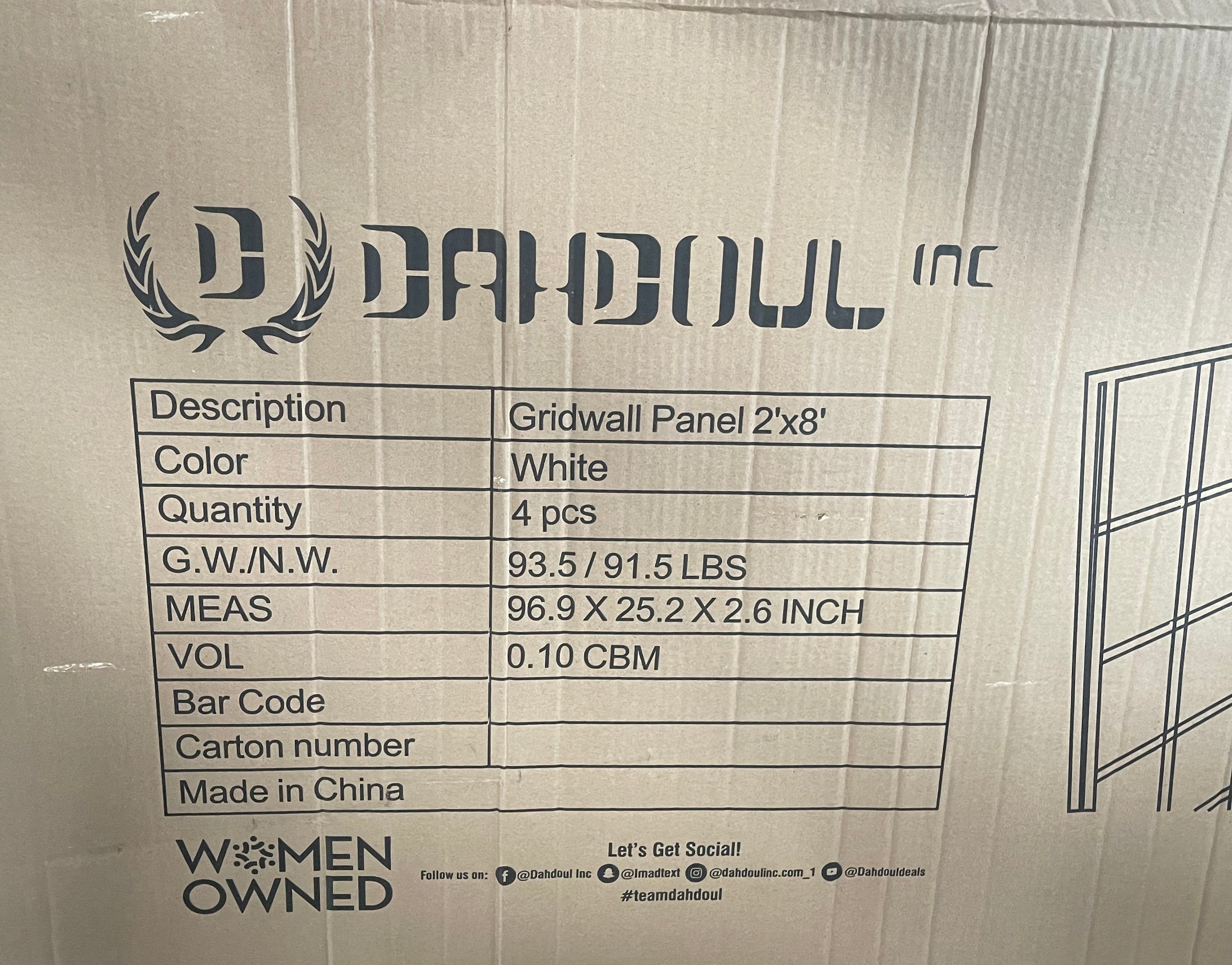 Gridwall Panel 2x8 (2pcs) White – CK Wholesale