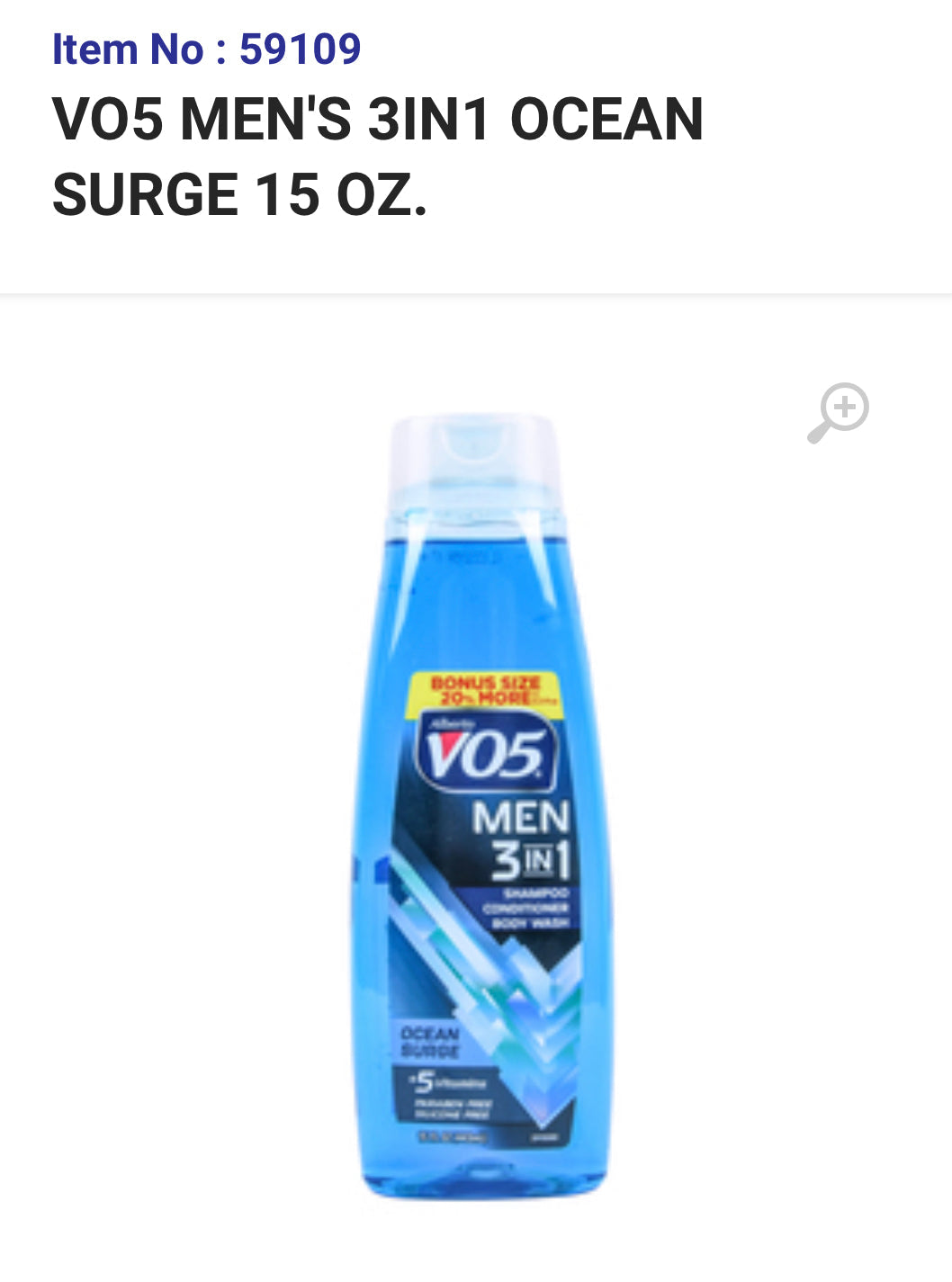 59109 VO5 MEN'S 3IN1 OCEAN SURGE 15 OZ (6) – CK Wholesale