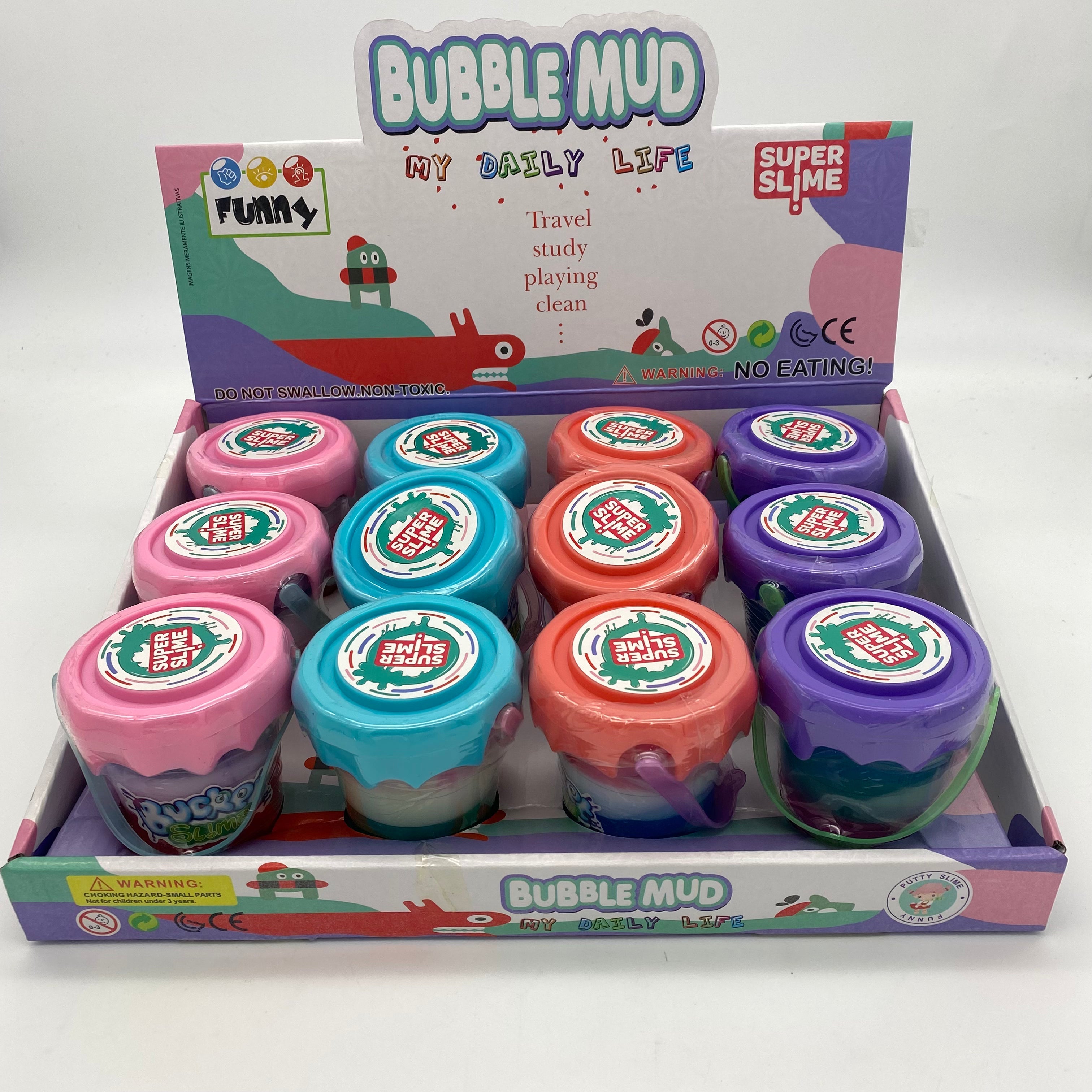 HB-445 Bucket Bubble Mud Slime (12pcs) – CK Wholesale